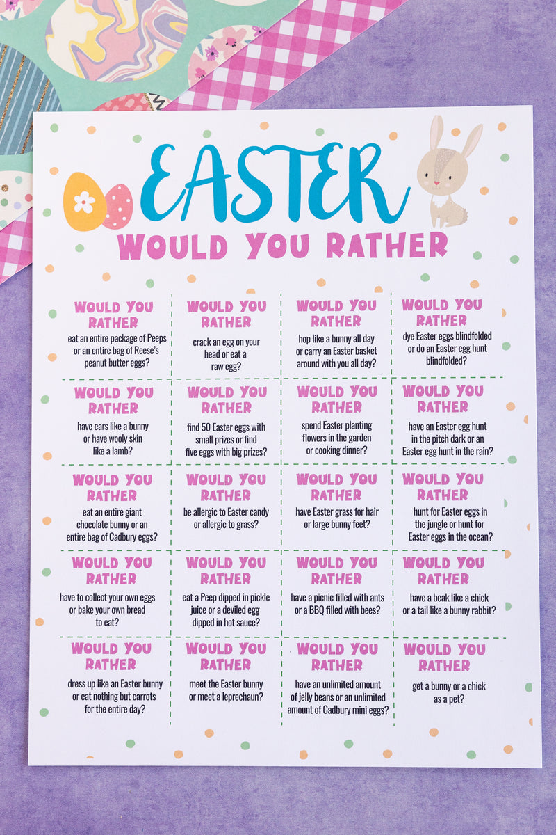 Easter would you rather game – Play Party Plan