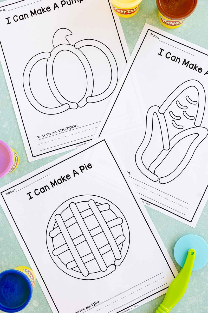 Fall Playdough Mats – Play Party Plan