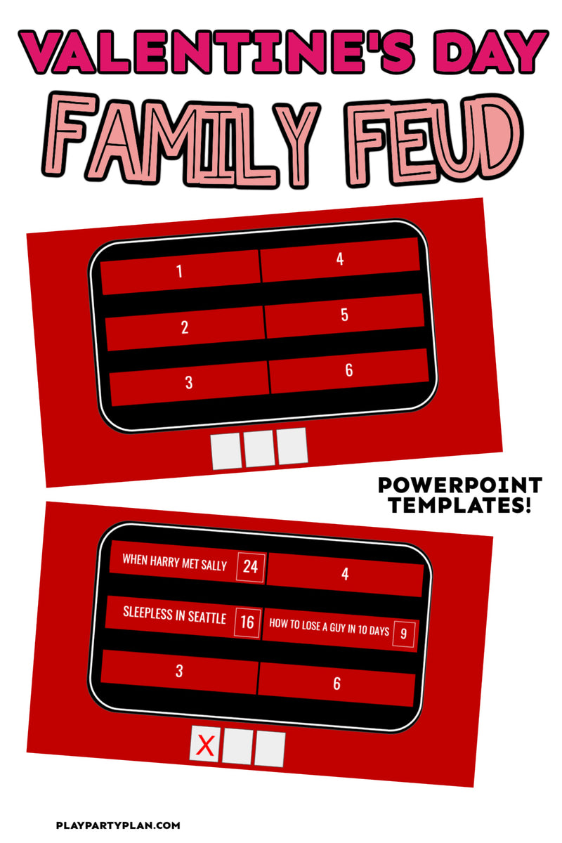 Valentine's Day Family Feud (PowerPoint Templates) – Play Party Plan