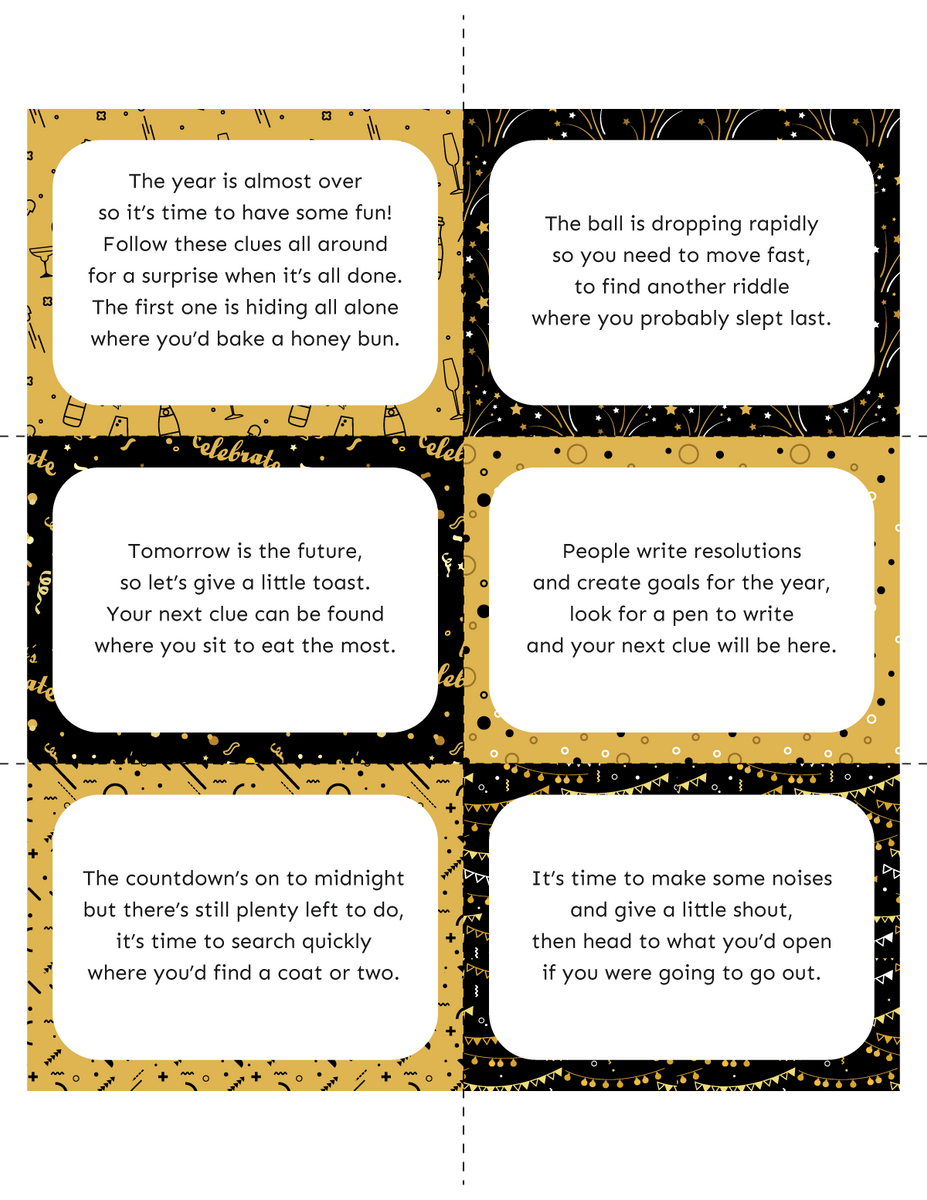 New Year's Scavenger Hunt – Play Party Plan