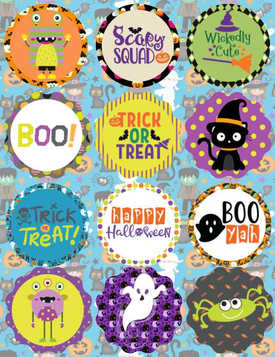 Halloween Cupcake Toppers & Drink Labels – Play Party Plan