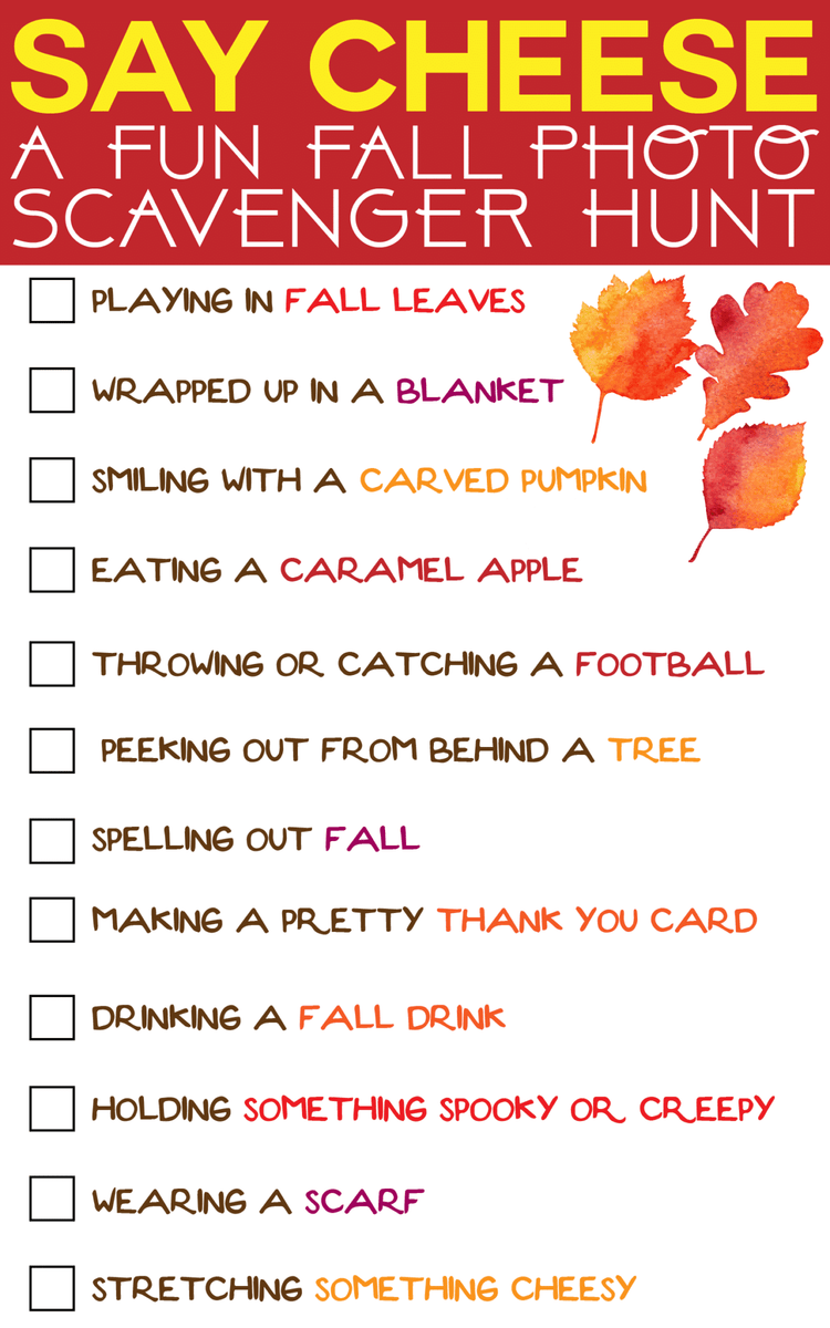Fall Photo Scavenger Hunt – Play Party Plan