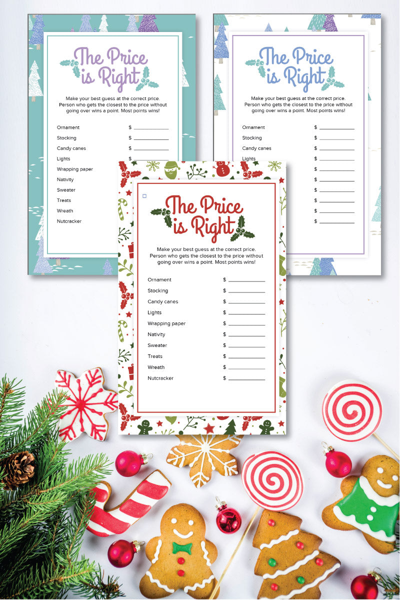 Christmas Price is Right Game (3 designs!) – Play Party Plan