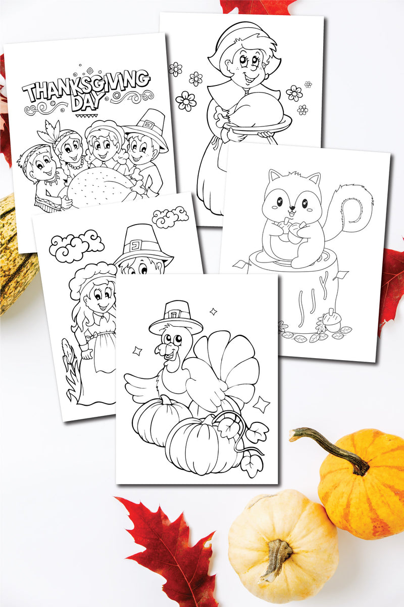 mini thanksgiving coloring book