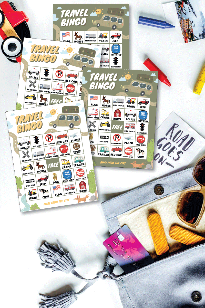 Travel Bingo Cards – Play Party Plan