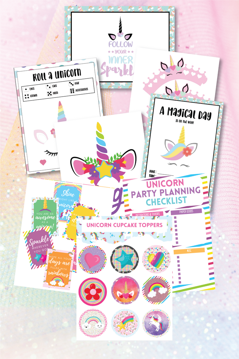 Unicorn Party Pack (75 pages!) – Play Party Plan