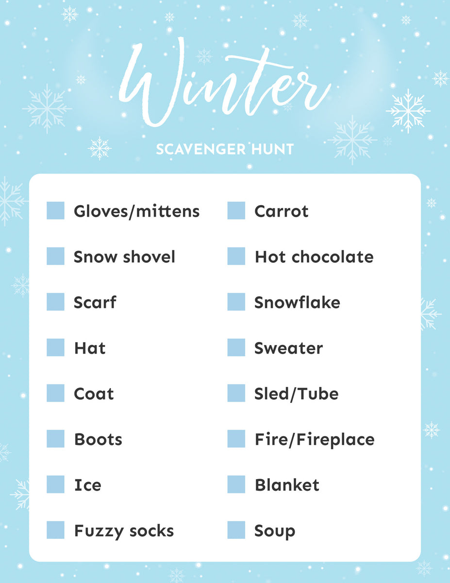 Winter Scavenger Hunt – Play Party Plan