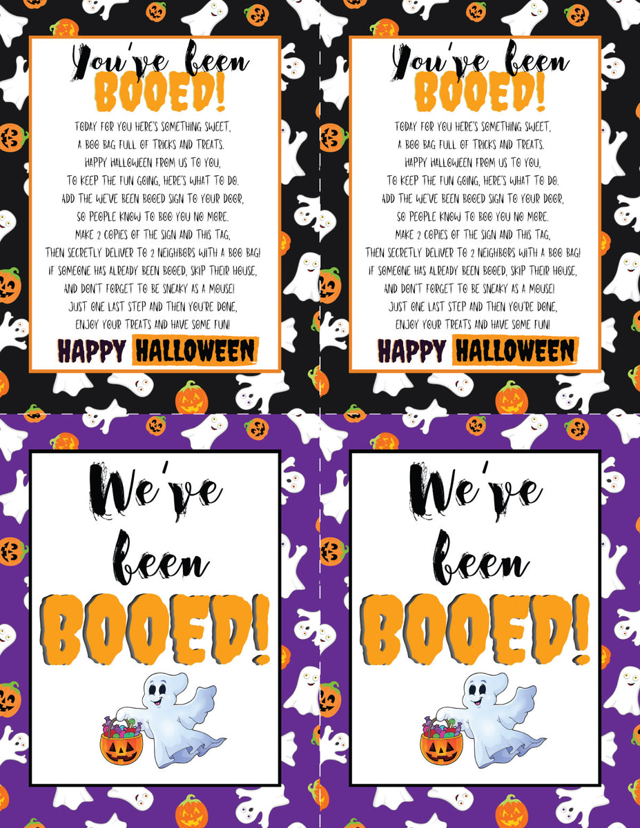 You've Been Booed Signs (10 pages!) – Play Party Plan