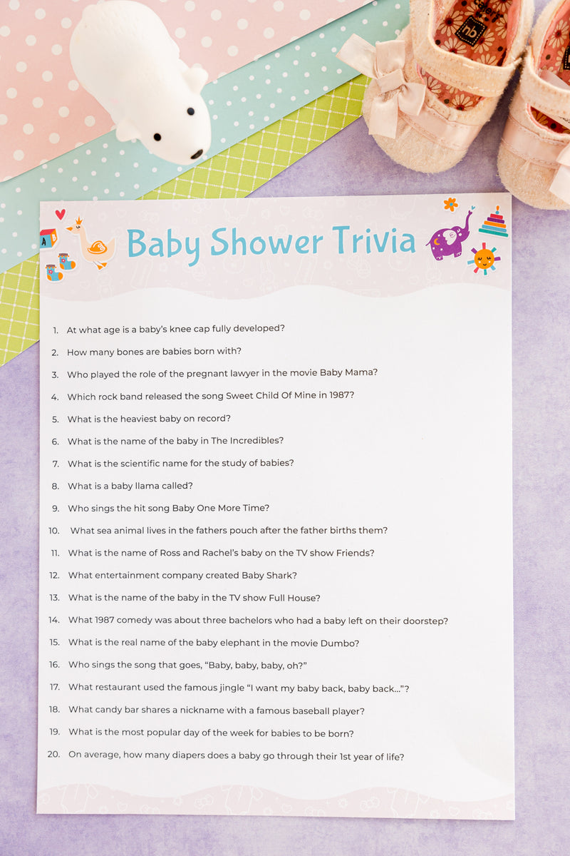 Baby Shower Trivia – Play Party Plan