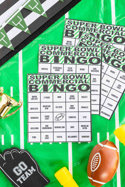2024 Super Bowl Commercial Bingo Cards – Play Party Plan