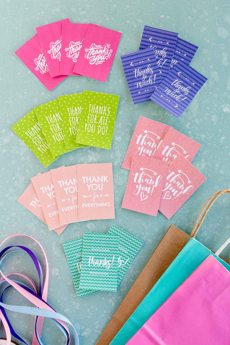 Thank You Tags (16 designs) – Play Party Plan