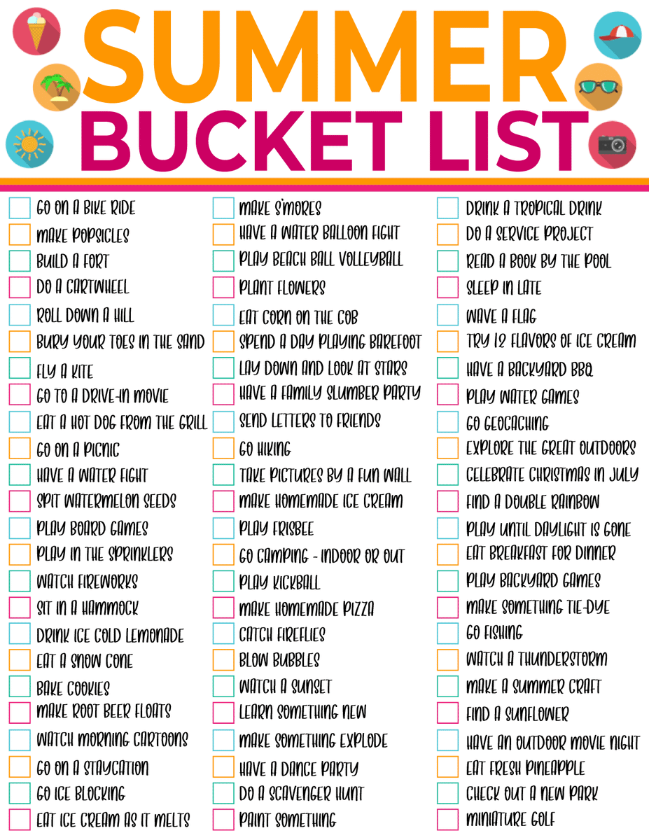Summer Bucket List – Play Party Plan