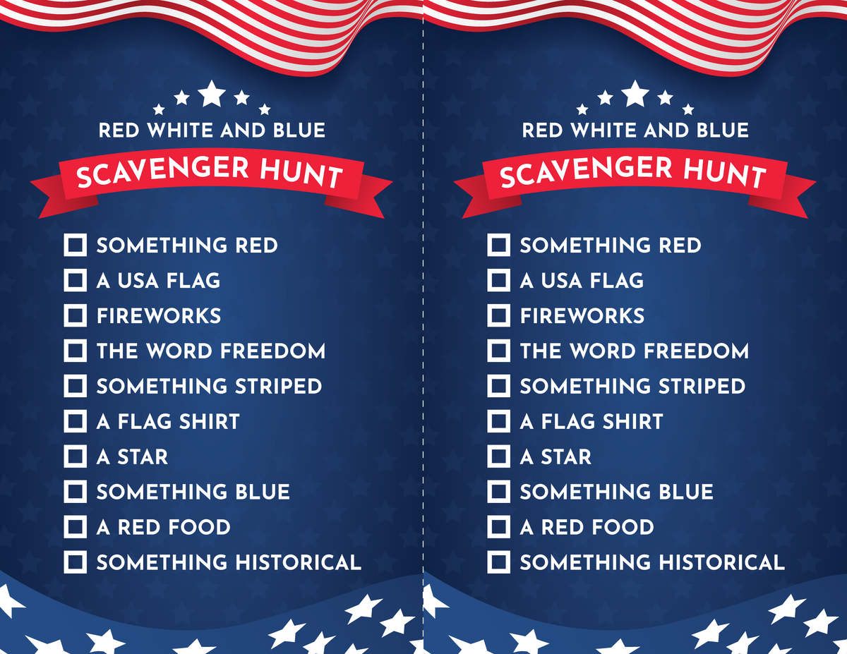 Red, White, and Blue Hunt – Play Party Plan