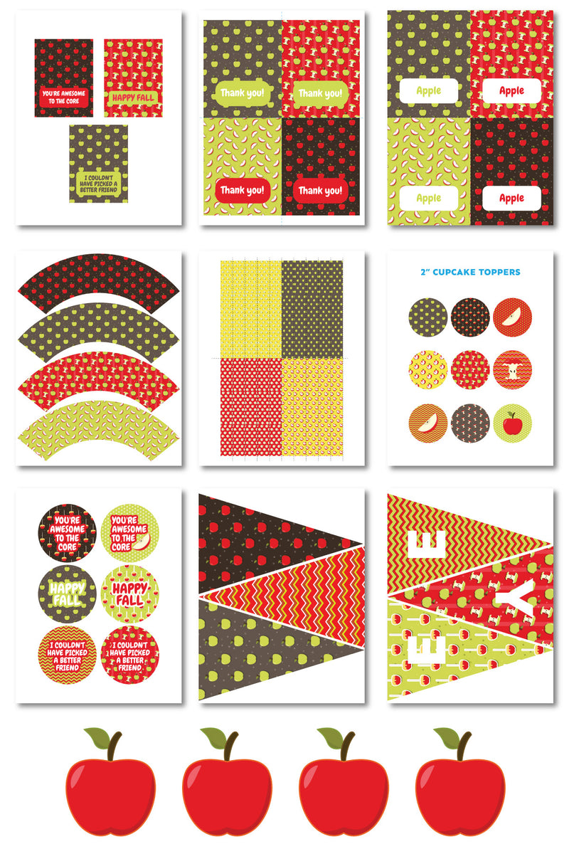 Apple Party Pack (30 pages) – Play Party Plan