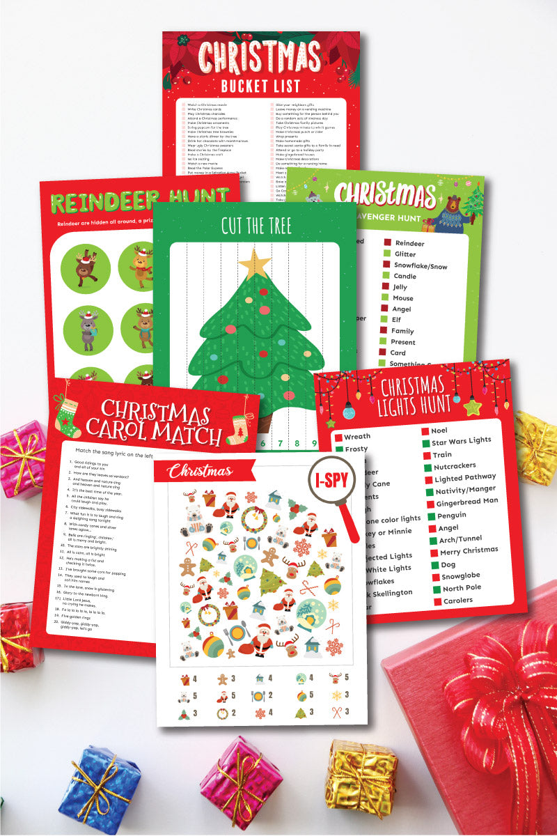 Christmas Kid Activities Bundle (14 activities) – Play Party Plan