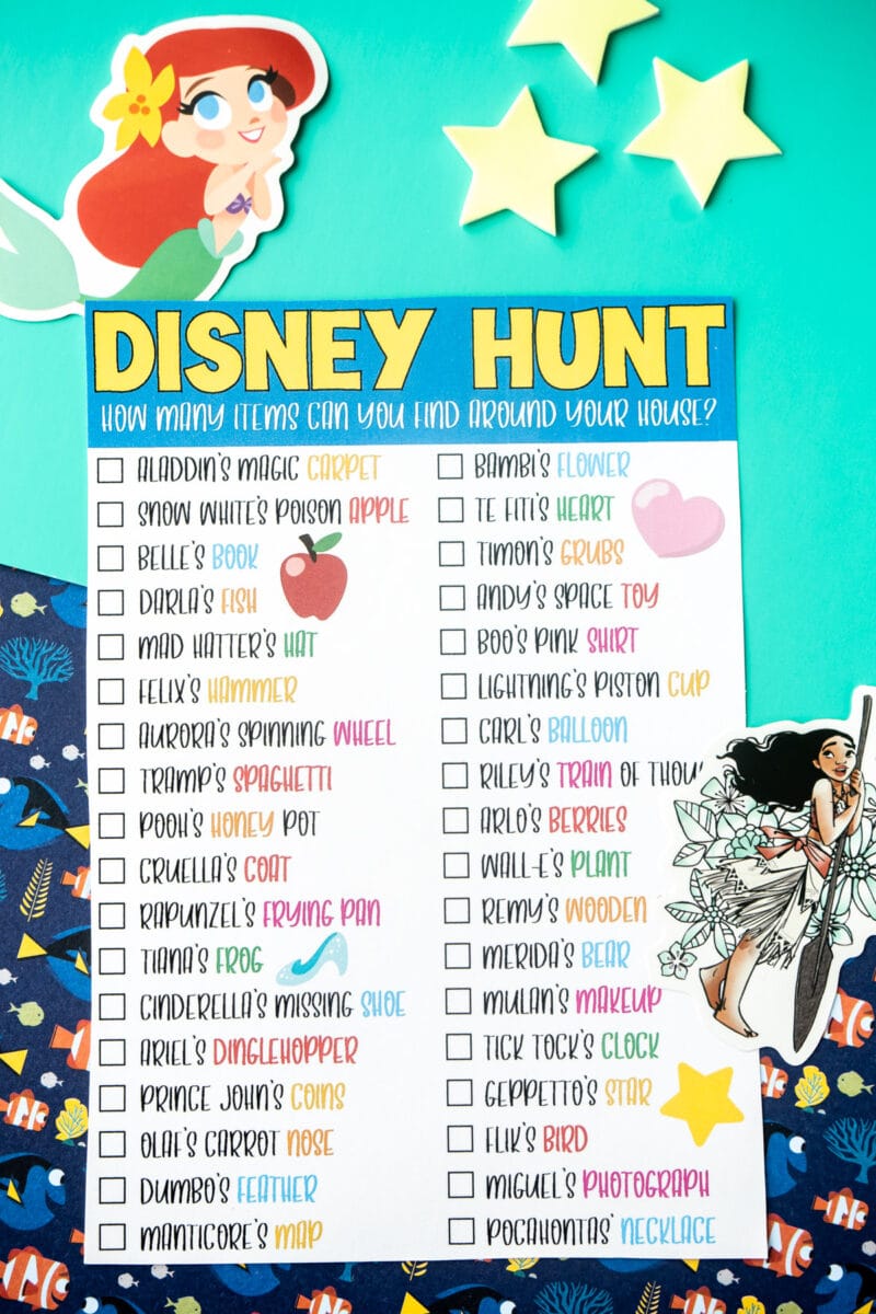 Disney Scavenger Hunt – Play Party Plan