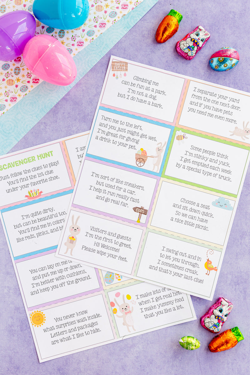 Easter Egg Hunt Clues (48) – Play Party Plan