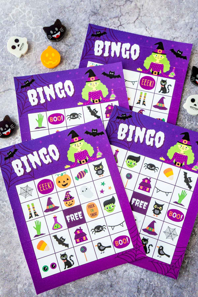 Halloween Bingo Cards (12-32 unique cards!) – Play Party Plan