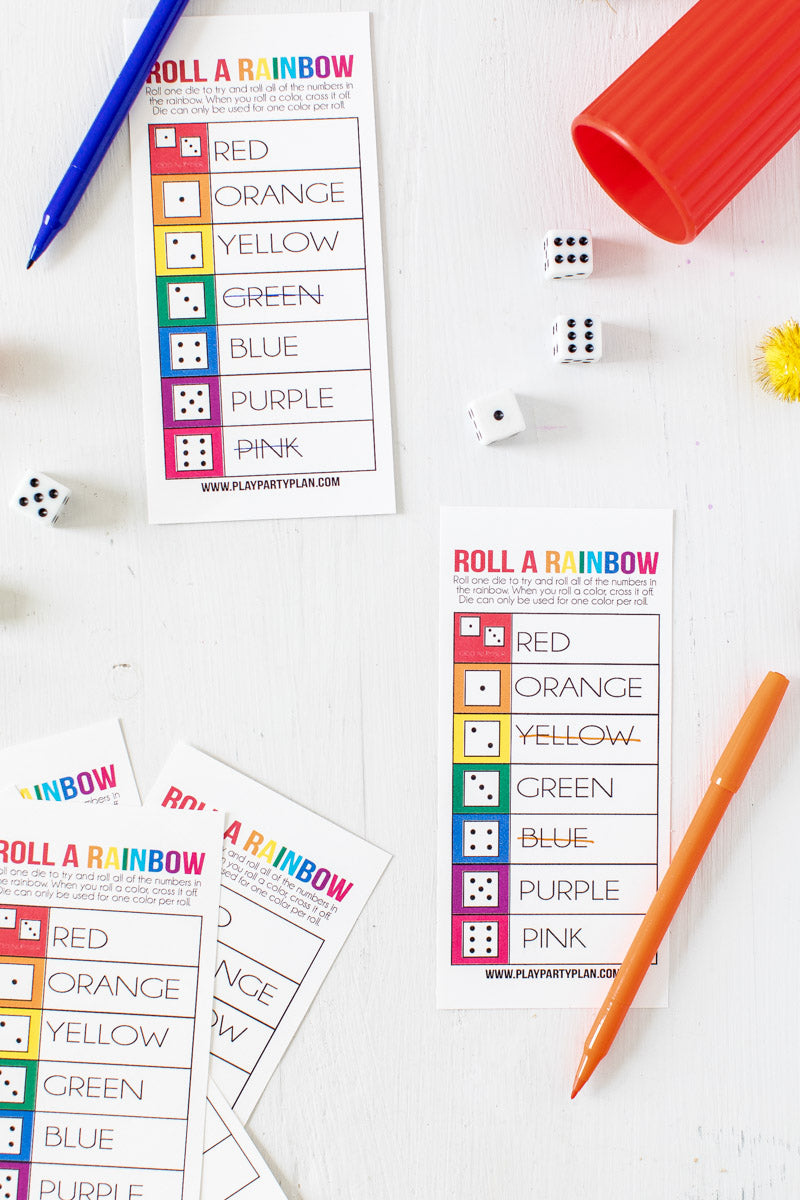 Roll a Rainbow Game – Play Party Plan