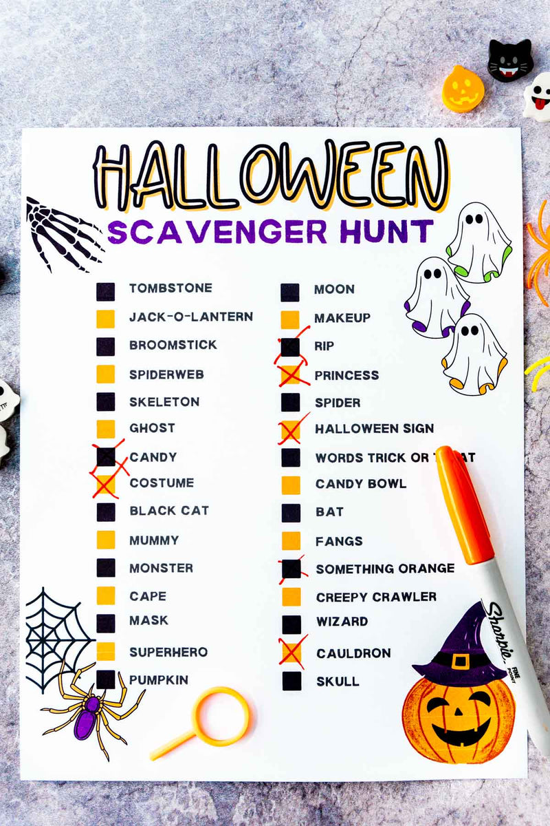 Halloween Seek & Find Scavenger Hunt (2 hunts) – Play Party Plan
